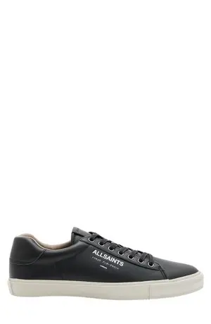 ALLSAINTS Underground Low Top Leather Sneakers - Black