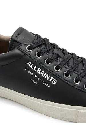 ALLSAINTS Underground Low Top Leather Sneakers - Black