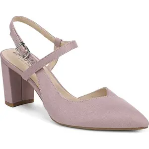 LIFESTRIDE Raelynn Slingback Block Heel Pumps - Amethyst