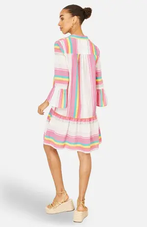YUMI Printed Cotton Tunic Dress - Multi
