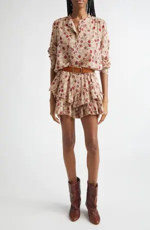 Isabel Marant Étoile Jocadia Ruffle Cotton Miniskort