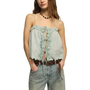 Lucky Brand Crochet Trim Camisole - Ether
