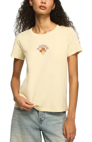 Lucky Brand Embroidered Graphic T-shirt - Angora