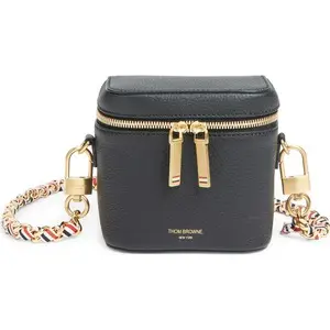 Thom Browne Box Leather Crossbody Pouch - Black