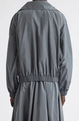 Balenciaga Techno Cotton & Nylon Jacket With Stand Collar And Reflective Piping