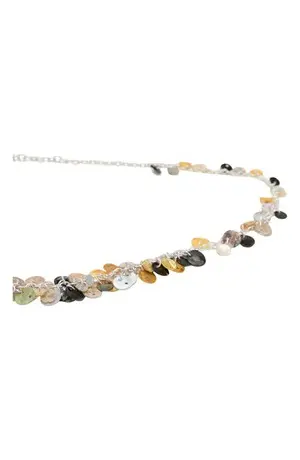 Mango Button Embellished Chain Belt