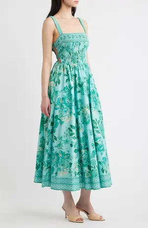 FLYING TOMATO Print Midi Dress