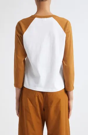 LESET Margo Baseball T-shirt - White/copper
