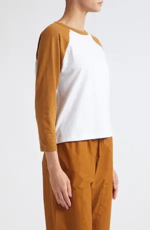 LESET Margo Baseball T-shirt - White/copper