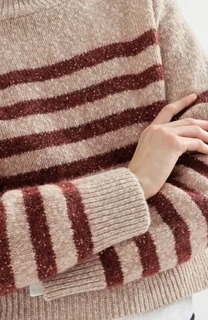 Brunello Cucinelli Striped Virgin Wool And Cashmere Turtleneck Sweater