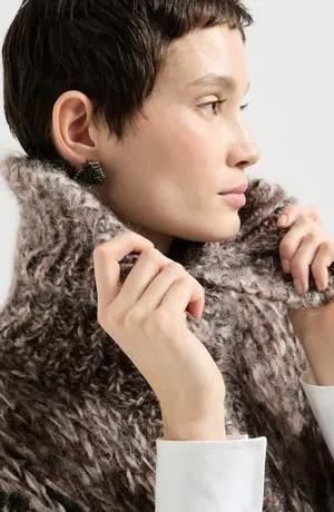 Brunello Cucinelli Malfilé Mohair Turtleneck Sweater Vest