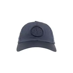 Stone Island Nylon Metal Logo Cap 'dark - Blue