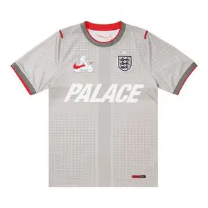 PALACE X Nike England Dri-fit Academy Pro Short-sleeve Football Top 'pewter /bright Crimson - Grey