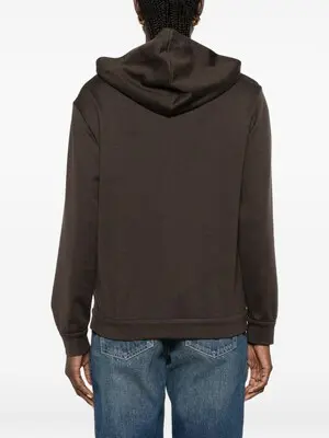 Brunello Cucinelli Cotton And Silk Hooded Cardigan - Brown