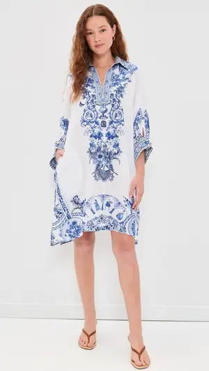 Camilla Wide Body Collared Kaftan