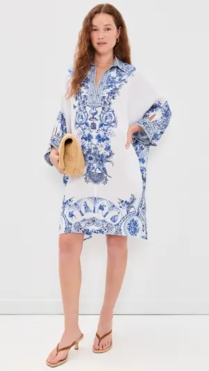 Camilla Wide Body Collared Kaftan