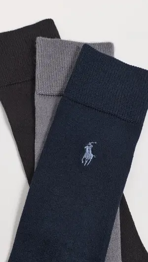 Polo Ralph Lauren Supersoft Flat Knit Slack Socks 3 Pack