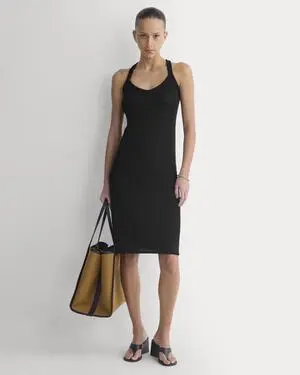 Everlane Sweater Racerback Midi Dress - Black