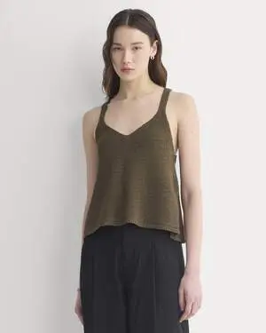 Everlane Racerback V-neck Sweater - Beech