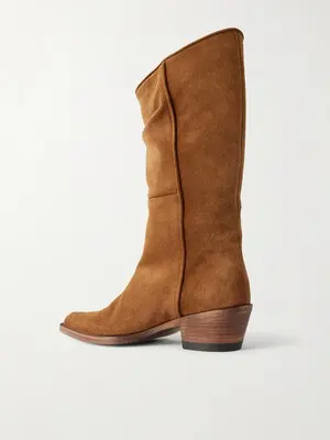 Khaite Clive Suede Knee-high Boots - Brown