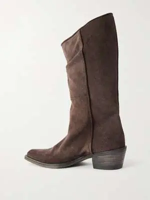Khaite Clive Suede Knee Boots