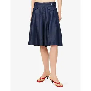 PEACHY DEN Estelle Wide-leg Woven Culottes