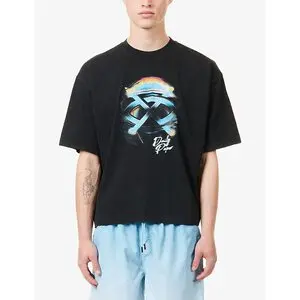 DAILY PAPER Shield Helmet Graphic-print Cotton T-shirt