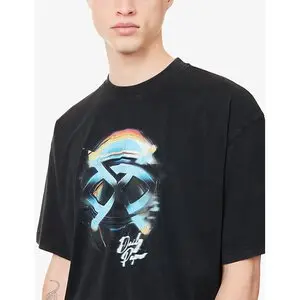 DAILY PAPER Shield Helmet Graphic-print Cotton T-shirt