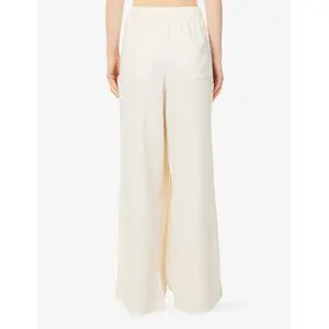 Paige Jude Wide-leg Silk-blend Trousers