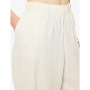 Paige Jude Wide-leg Silk-blend Trousers