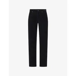 THE ROW Valentin Straight-leg Cotton-corduroy Trousers - Black
