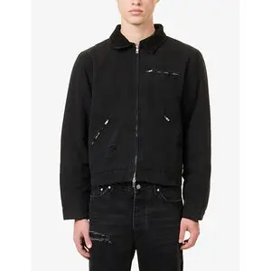 REPRESENT Corduroy-collar Distressed Cotton Work Jacket