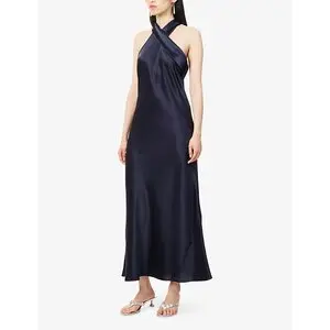 Galvan Crop Pandora Satin Maxi Dress