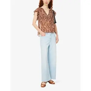 Paige Cornelia Printed Silk Top