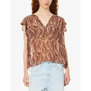 Paige Cornelia Printed Silk Top