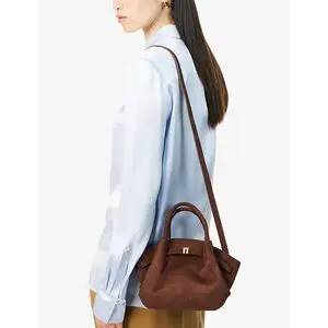 Jw Pei Hana Mini Faux Suede Tote Bag With Magnetic Closure - Mocha