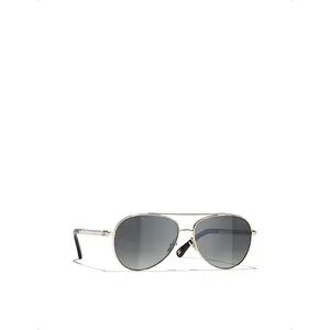 Chanel Aviator Metal Sunglasses