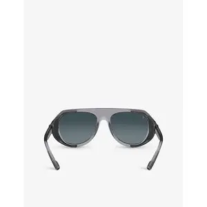 FERRARI Fh2002qu Pilot-frame Injected Sunglasses - Grey