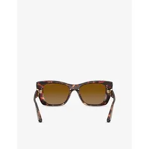 Michael Kors Tortoiseshell Butterfly Acetate Sunglasses - Brown