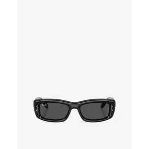 Ray-ban Rb4944 Rectangle-frame Acetate Sunglasses - Black