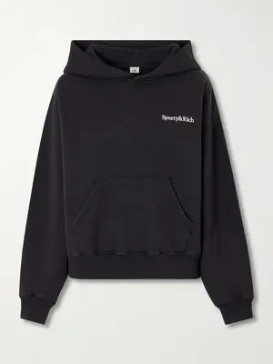 SPORTY & RICH Cotton Sweatshirt - Black