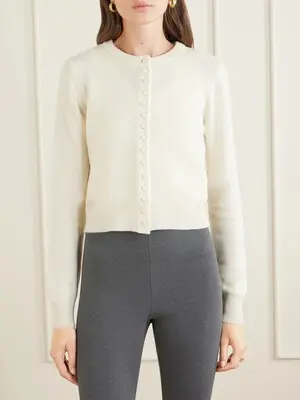 Tove Signe Wool And Cashmere-blend Cardigan - Neutrals