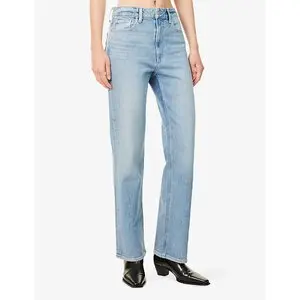 Paige Stevie High-rise Cotton Denim Jeans