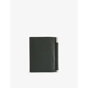 TOM FORD T Line Leather Money-clip Card Holder - Dark Pine