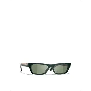 Chanel Ch5564b Rectangular-frame Acetate Sunglasses