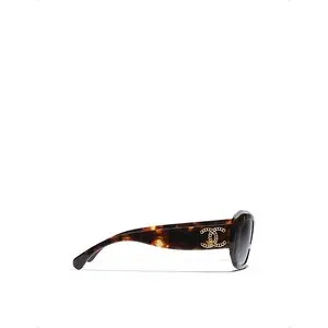 Chanel Rectangular Acetate Sunglasses - Brown
