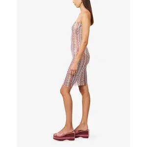 Missoni Bandeau Zig-zag Print Mesh Cover-up