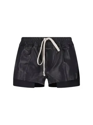 Rick Owens Lambskin Shorts - Black