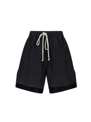 Rick Owens Lambskin Shorts - Black