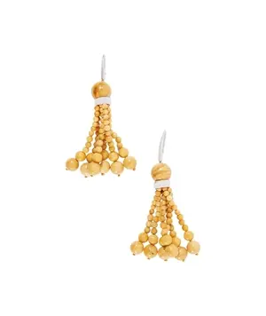 Le Sundial Venice Opera Tasseled Drop Earrings - Yellow